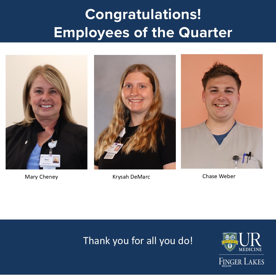 Employees of the 2nd Quarter | Finger Lakes Health